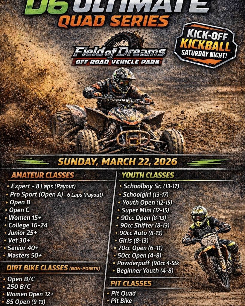 D6 Ultimate Quad Series - Field of Dreams Off Road Vehicle Park - NJ